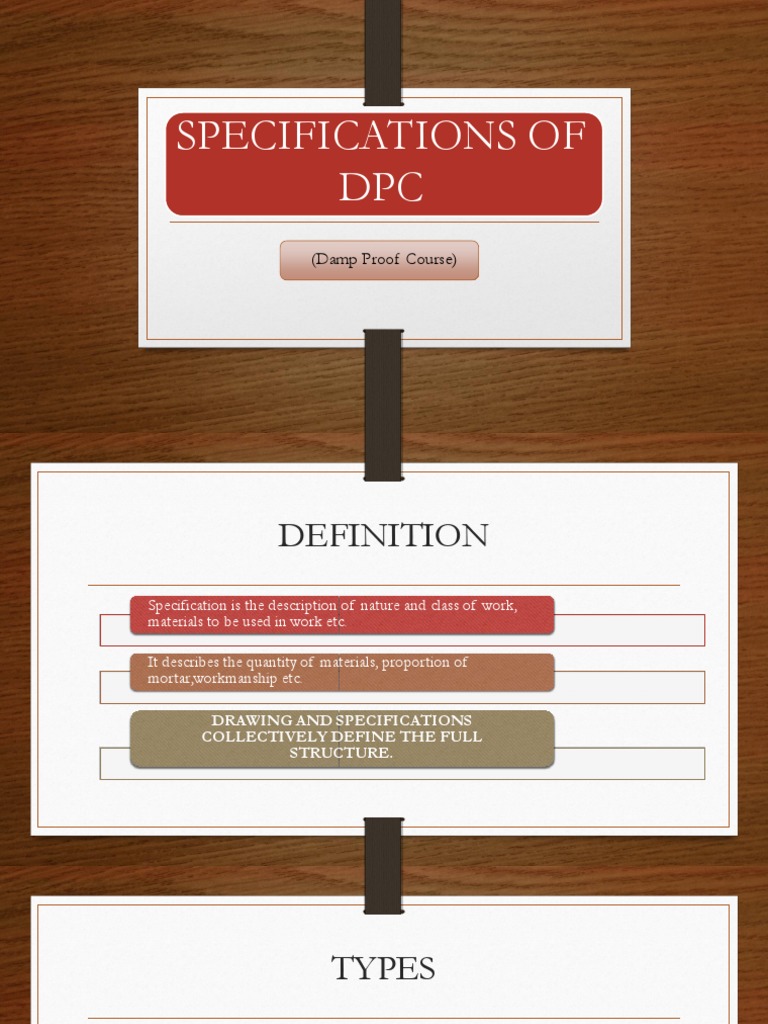 Specifications of DPC: (Damp Proof Course) | PDF