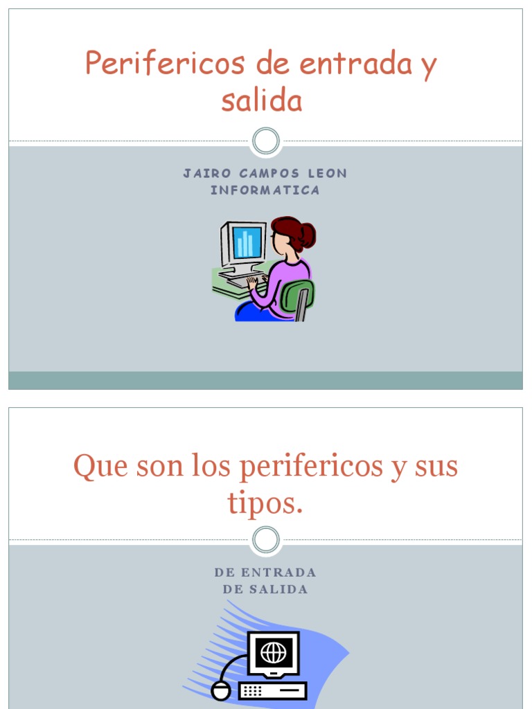 Periféricos de Entrada y Salida en Informática | PDF | Periférico ...