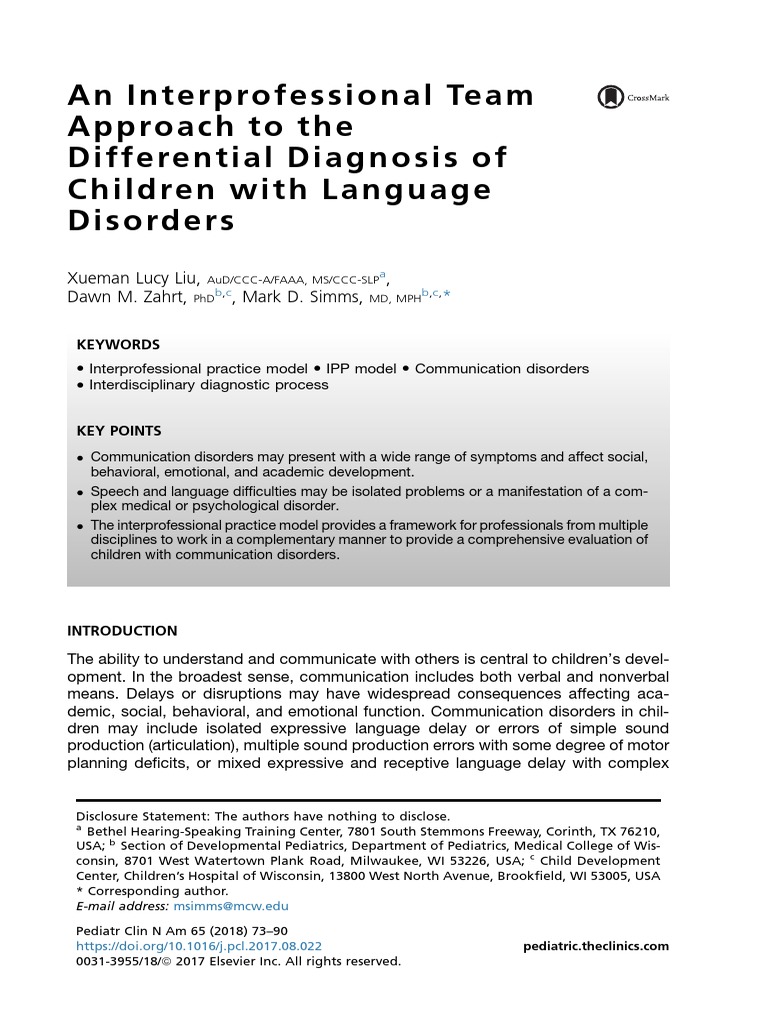 Aninterprofessionalteam Approachtothe Differentialdiagnosisof ...