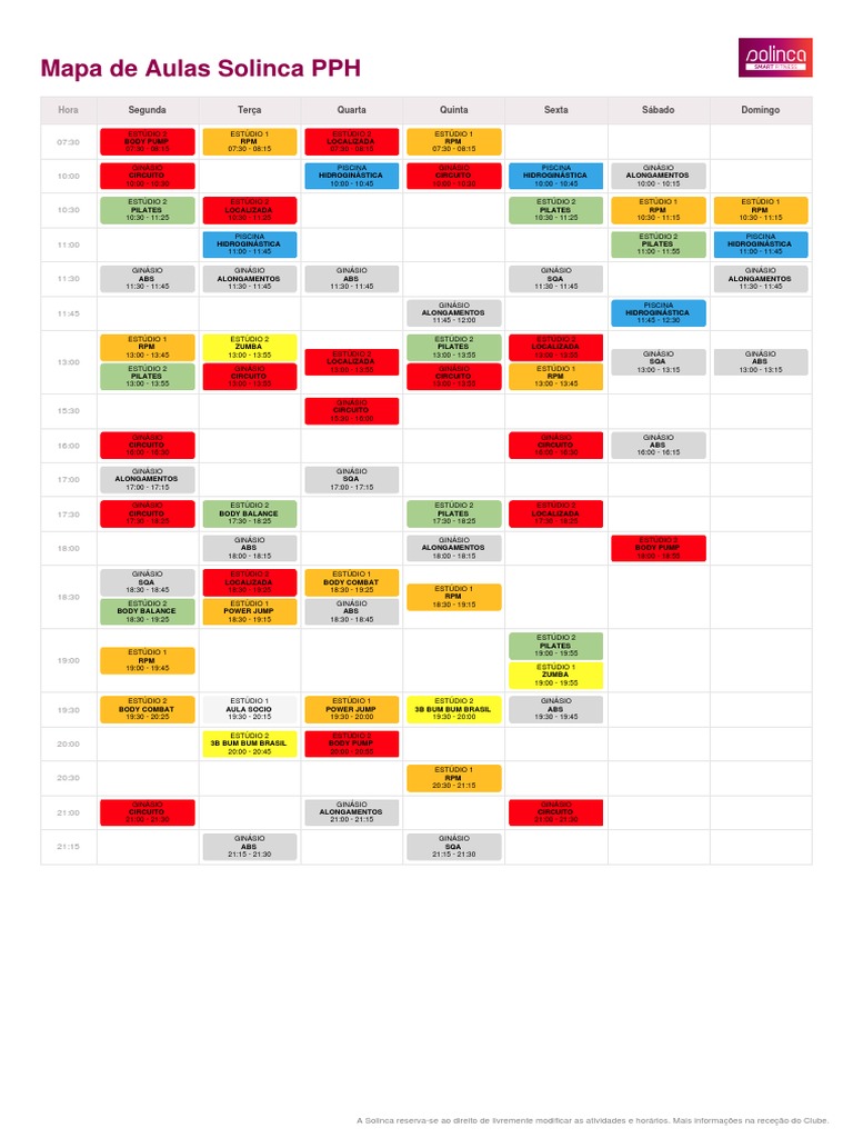 Mapa de Aulas Solinca PPH | PDF