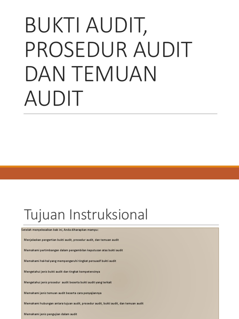 Bukti Audit | PDF