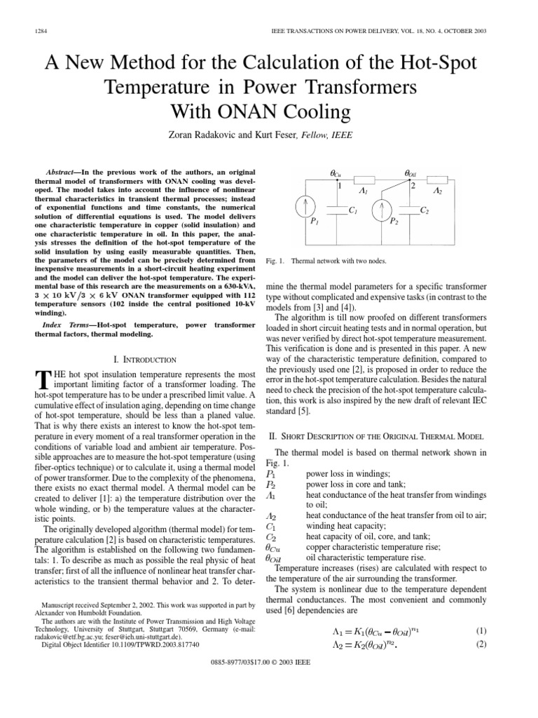 A New Method For The Calculation of The Hot-Spot Temperature in Power ...