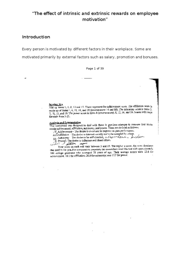 The Effect of Intrinsic and Extrinsic Rewards On Employee Motivation ...