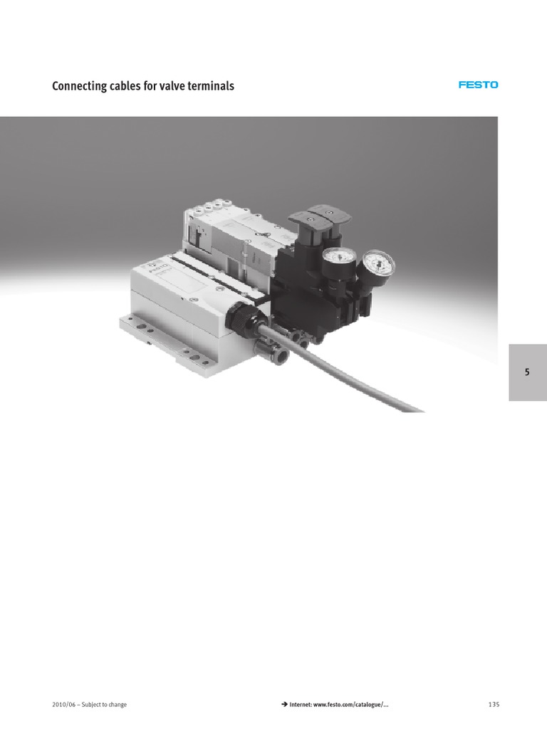 Valve Terminal Connection Cables Guide | PDF | Electrical Connector ...