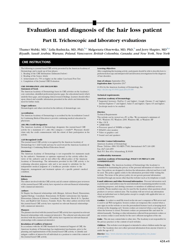 Trichomycosis Beard Evaluation Techniques | PDF | Http Cookie | Hair Loss