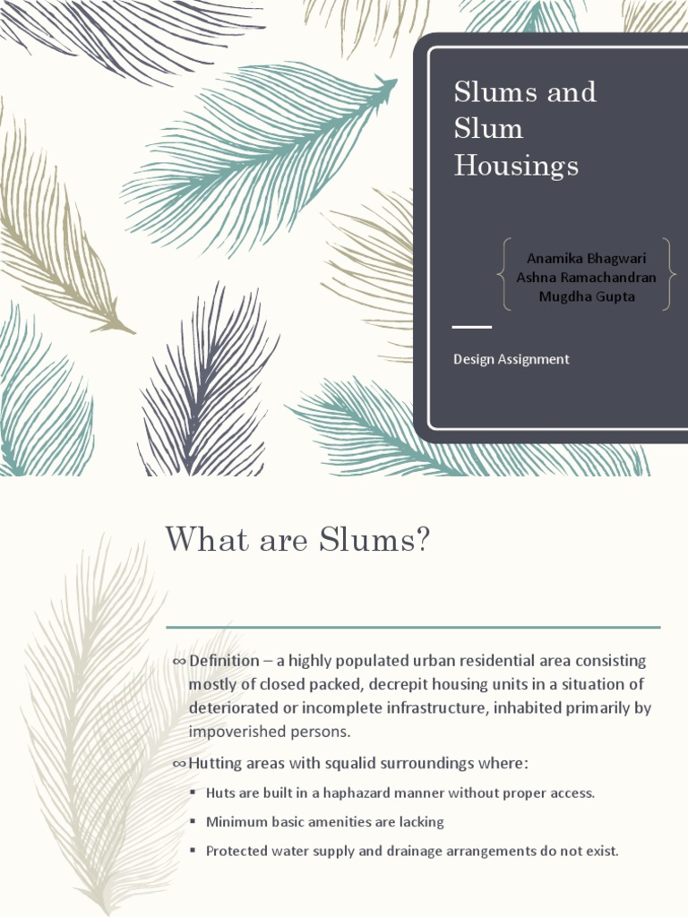 Slums and Slum Housings | PDF | Slum | Poverty