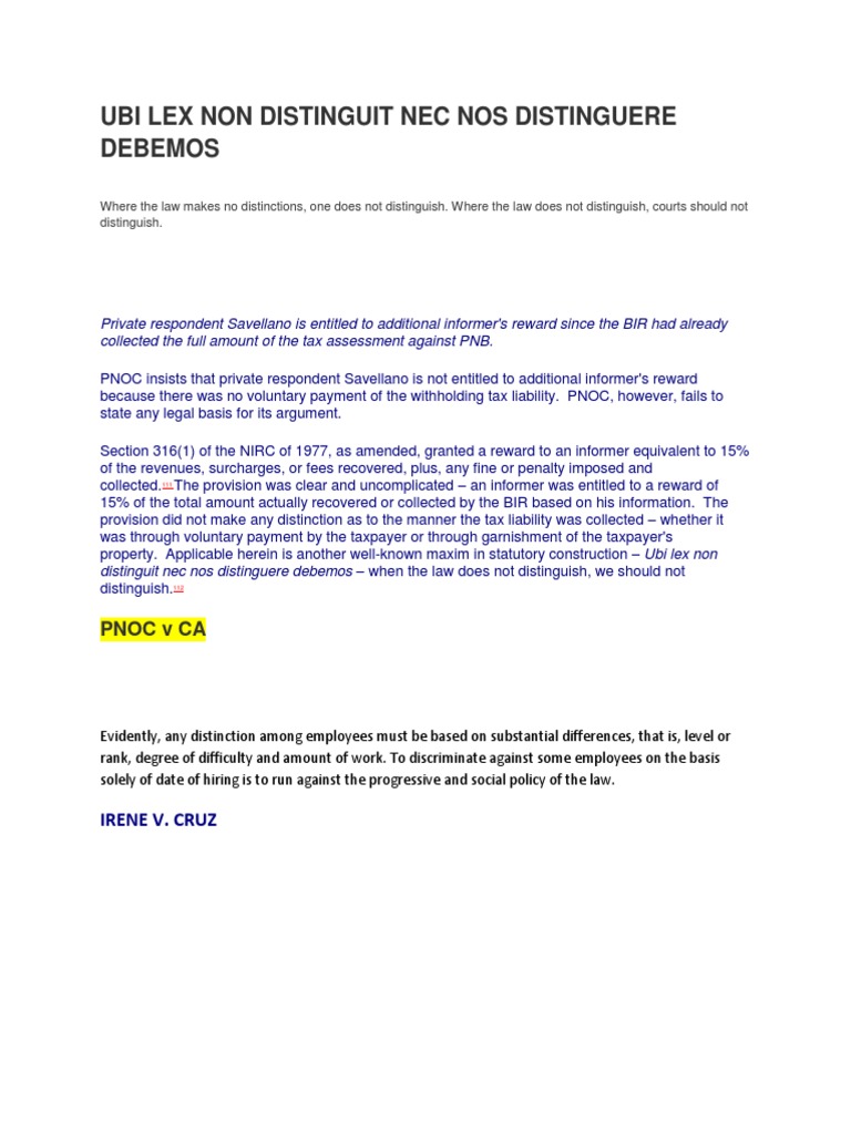 1-4-2-4 Where The Law Does Not Distinguish, Courts Should Not ...