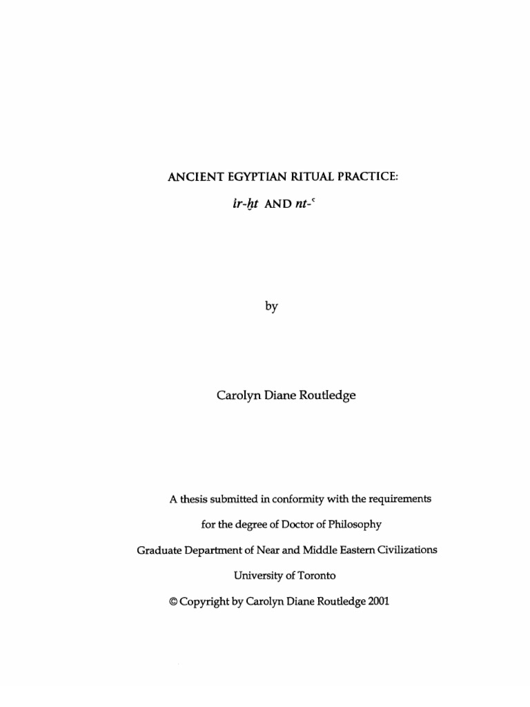 Ancient Egyptian Ritual Practice PDF | PDF