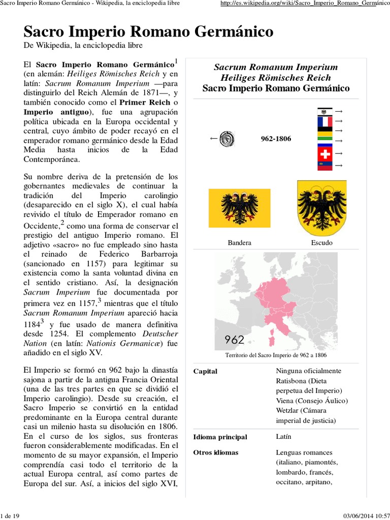 Sacro Imperio Romano Germánico | Santo Imperio Romano | Edades medias