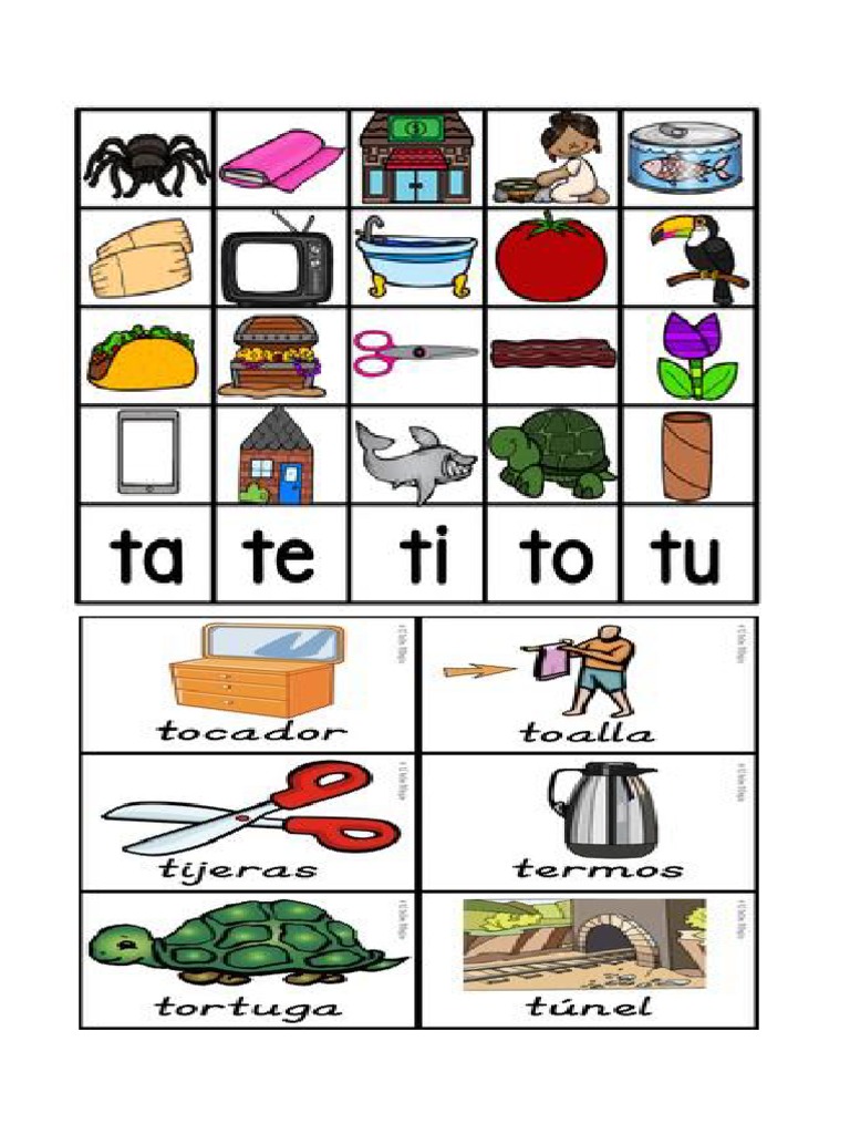 Imagenes y Palabras Con T | PDF