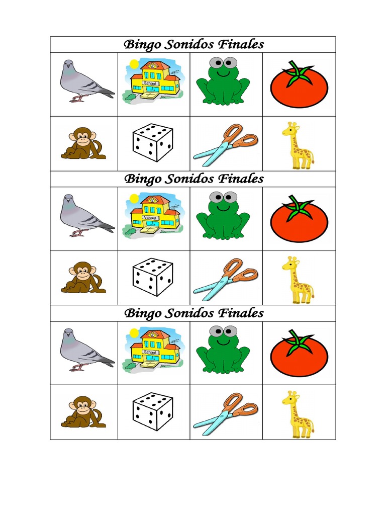 Bingo Sonidos Finales | PDF