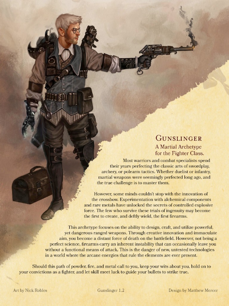 5e Gunslinger (Critical Role Class) PDF | PDF