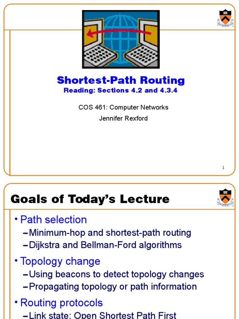Shortest-Path Routing: Reading: Sections 4.2 and 4.3.4 | PDF | Routing ...
