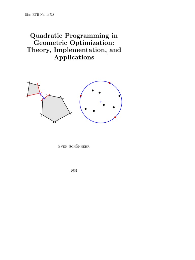 Quadratic Programming in Geometric Optimization: Theory, Implementation ...