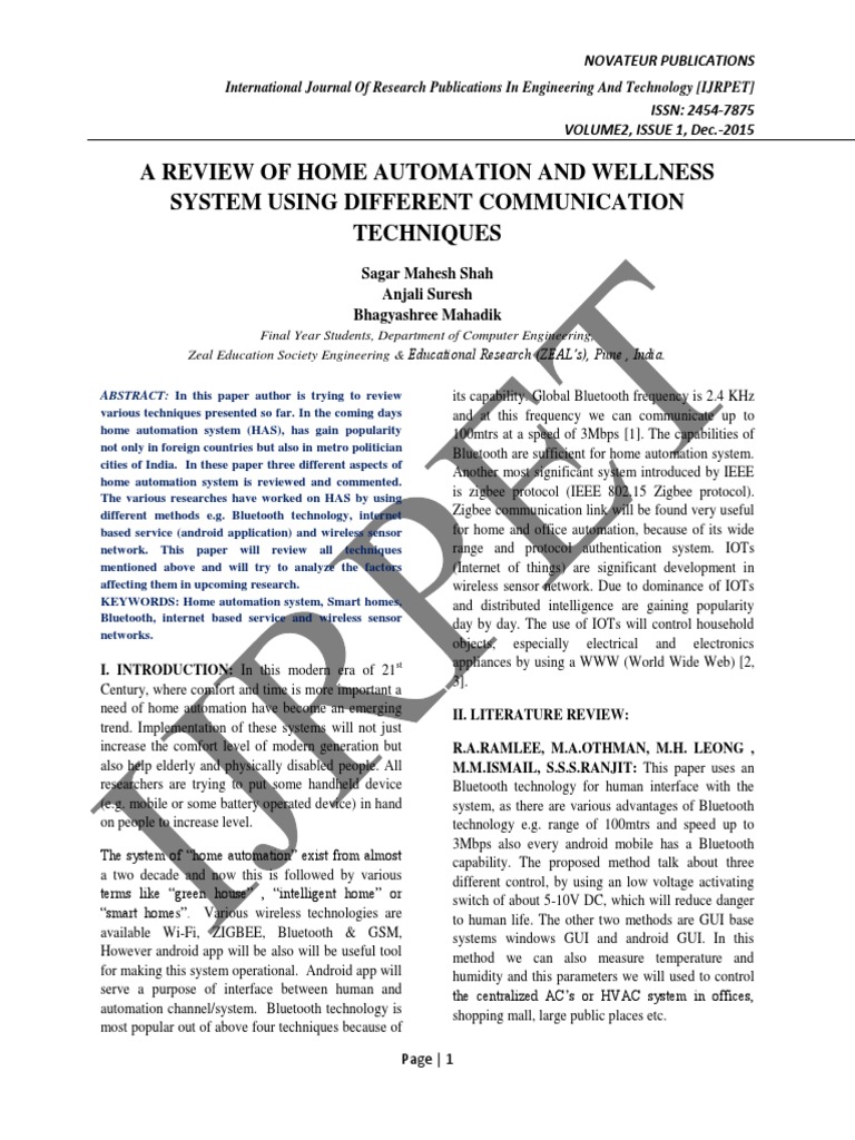 Home Automation | PDF | Internet Of Things | Automation