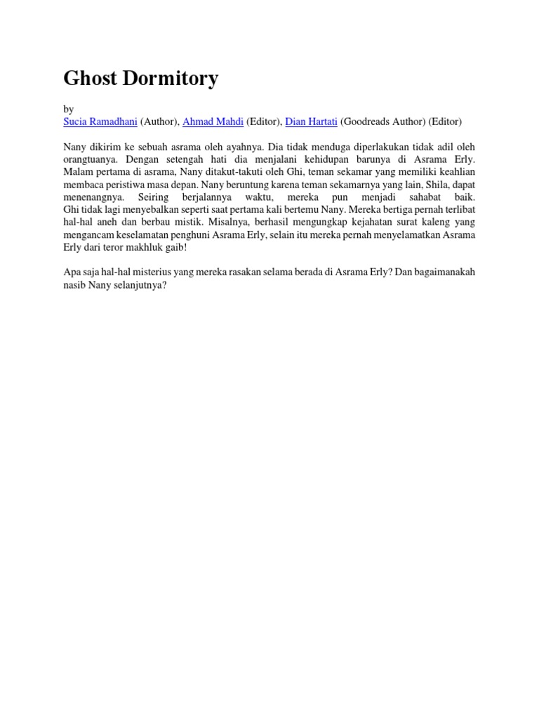 Ghost Dormitory | PDF