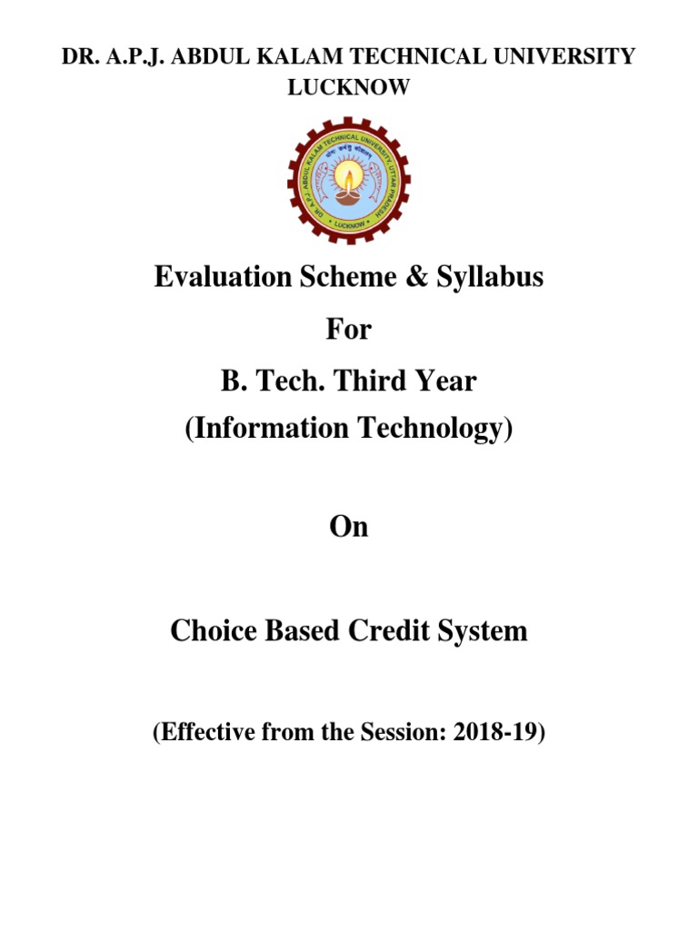 Evaluation Scheme & Syllabus For B. Tech. Third Year (Information ...