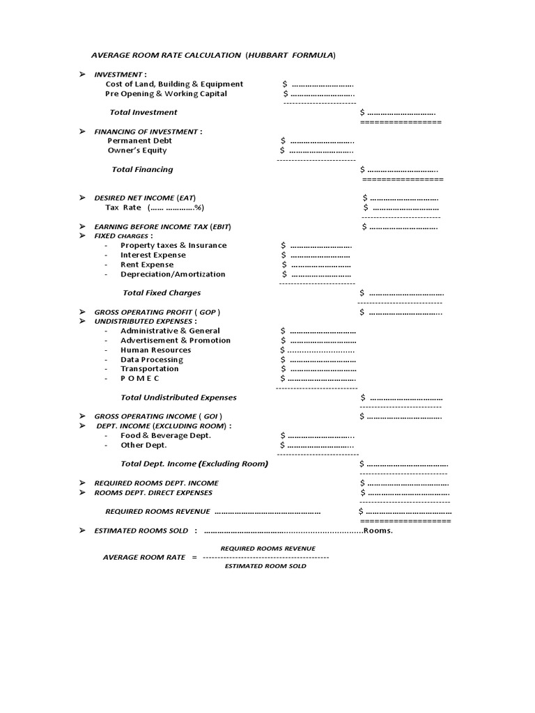 Format - Hubbart Formula | PDF | Taxes | Government Finances