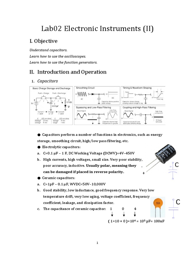 Capacitor and Oscilloscope Basics | PDF | Capacitor | Computer Engineering