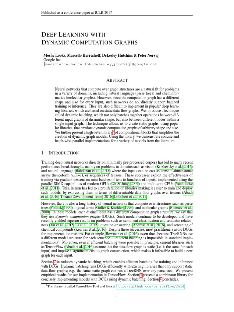 Dynamic Computation Graphs | PDF | Deep Learning | Artificial Neural ...