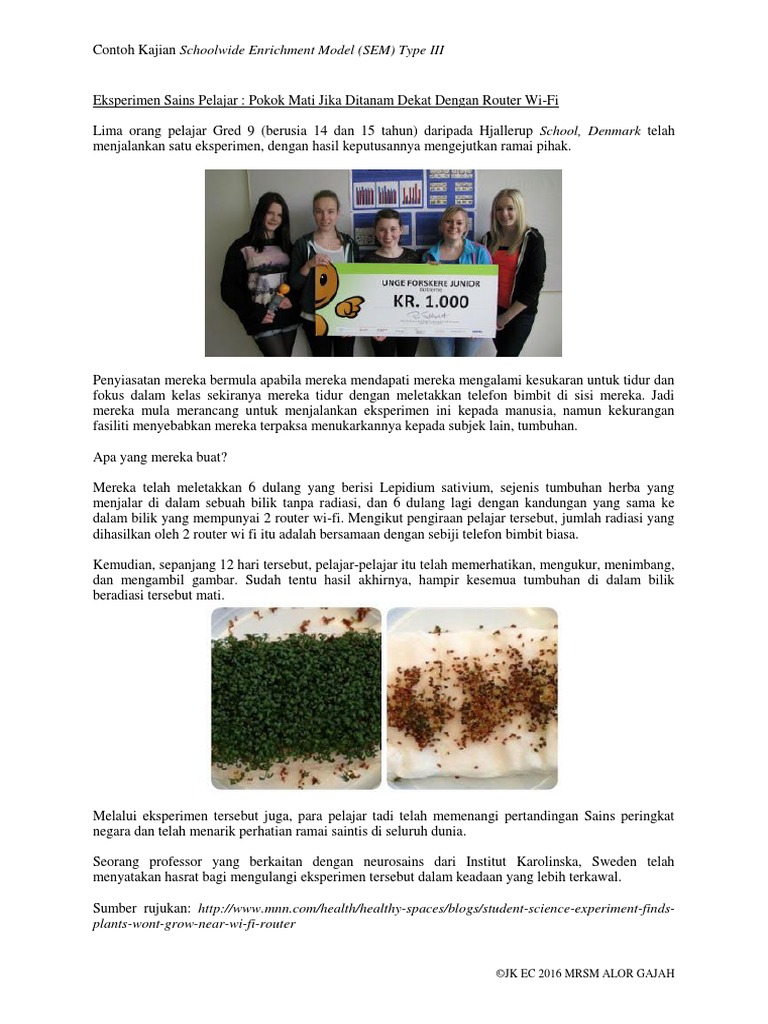 Contoh Kajian Sem Type 3 PDF | PDF