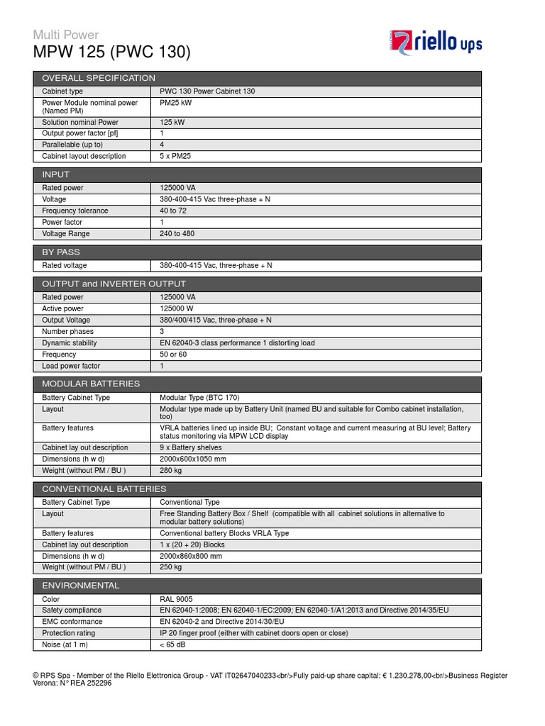 392 MPW 125 PWC 130 | PDF | Electronic Engineering | Electricity