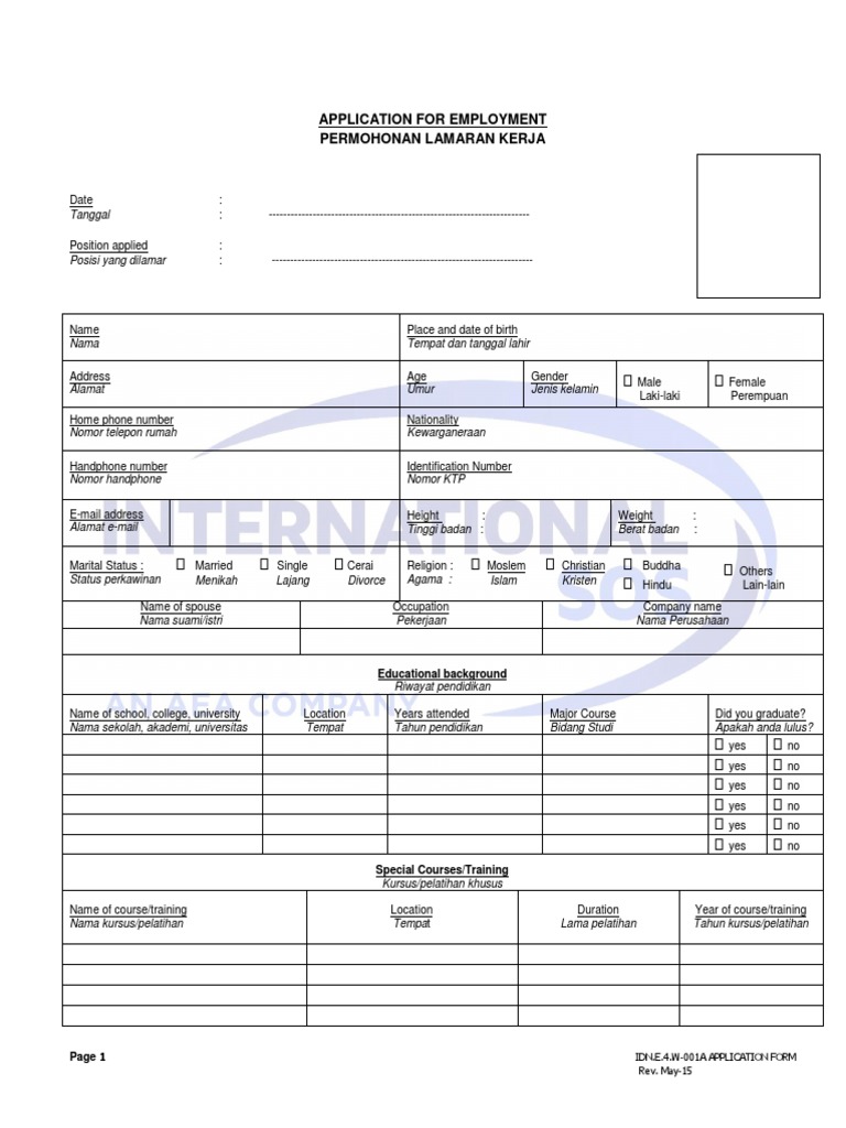 Application Form2015 PDF | PDF