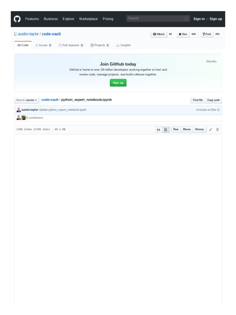 Github Com Austin Taylor Code Vault Blob Master Python Expert Notebook Ipynb | PDF | Python ...