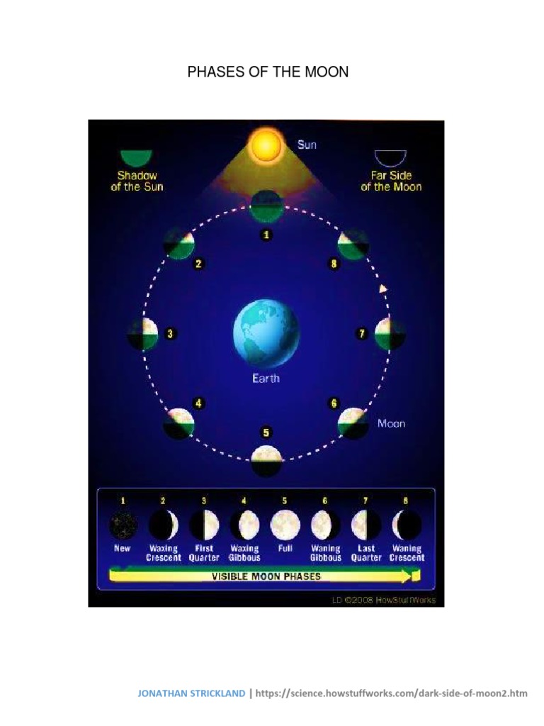 Phases of The Moon Diagram | PDF