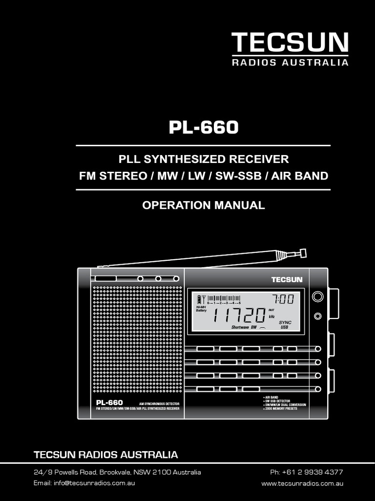 PL 660 Manual | PDF | Am Broadcasting | Frequency Modulation