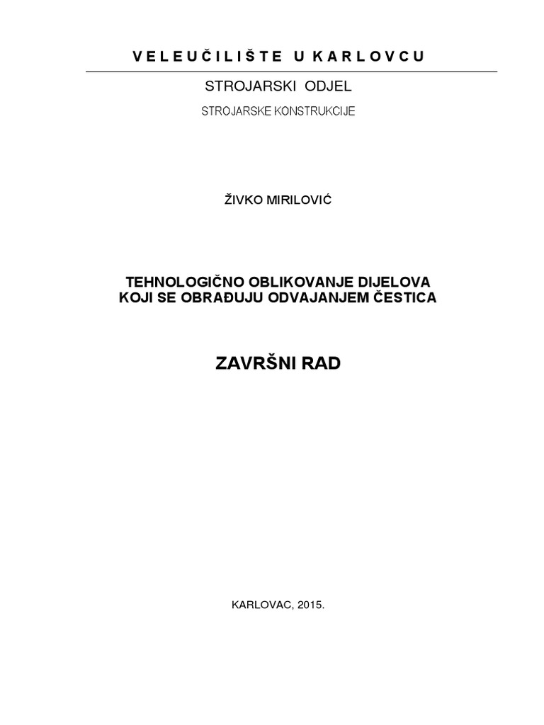 Obrada Materijala | PDF