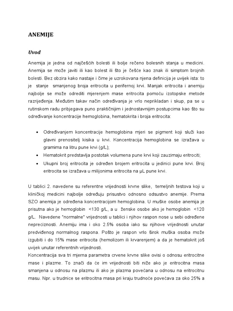 Anemije | PDF