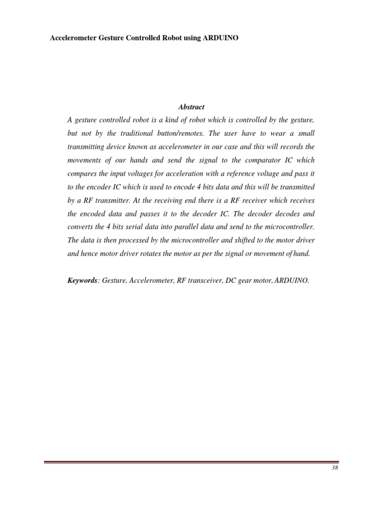 Accelerometer Gesture Controlled Robot Using ARDUINO | PDF | Modulation | Transmitter