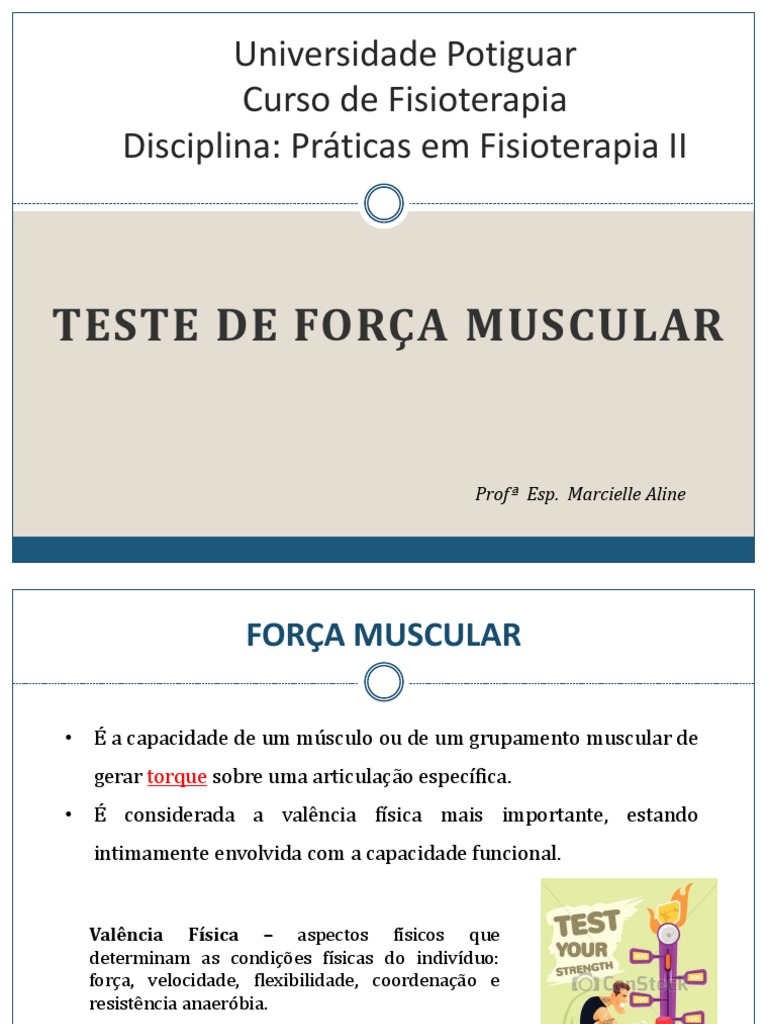 Avaliação de Força Muscular Manual | PDF | Joelho | Cotovelo