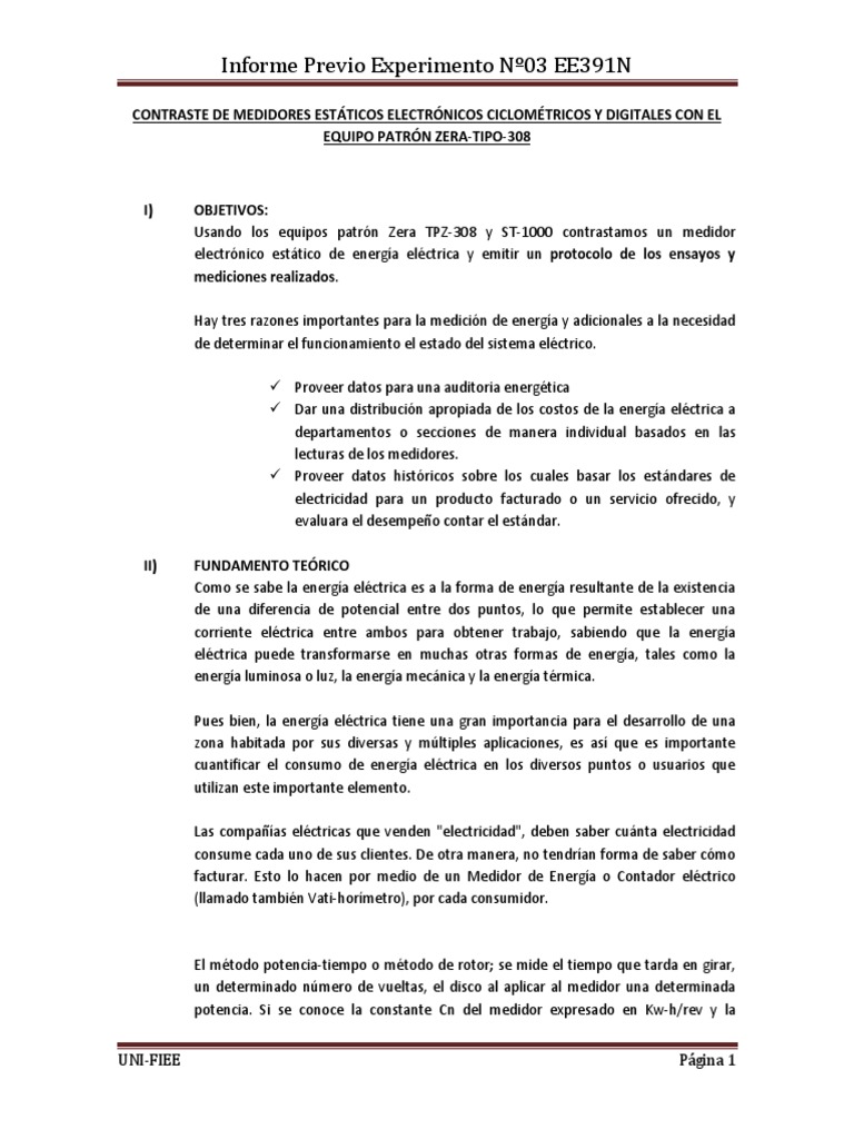 Informe Final 5 Ee242 | PDF | Energia electrica | Corriente eléctrica