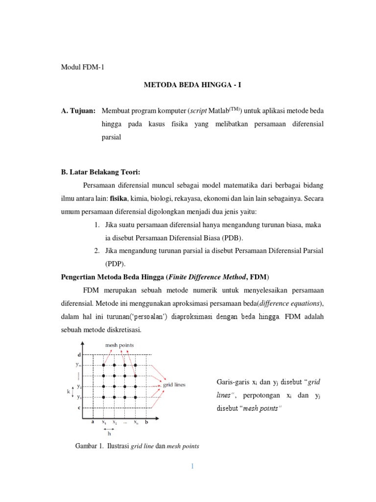 Metoda Beda Hingga untuk PDP | PDF