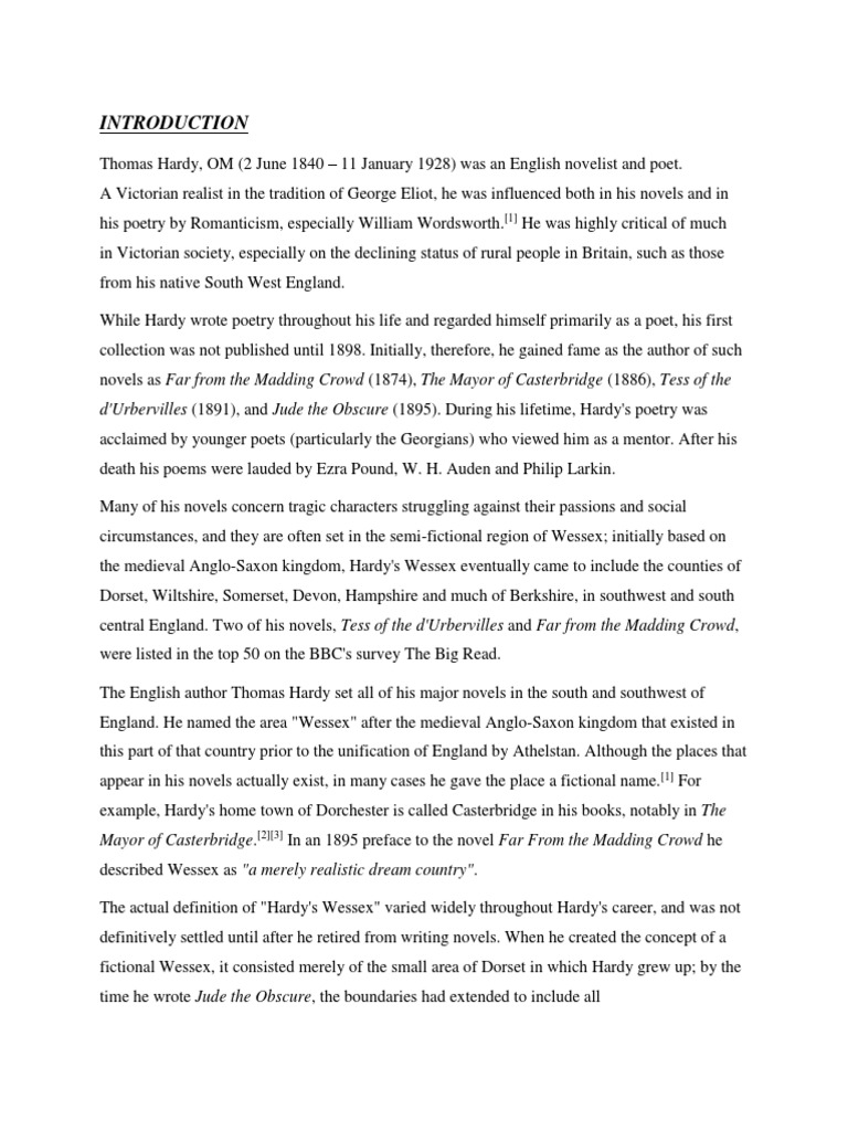 English Rough Draft | PDF | Thomas Hardy | Poetry