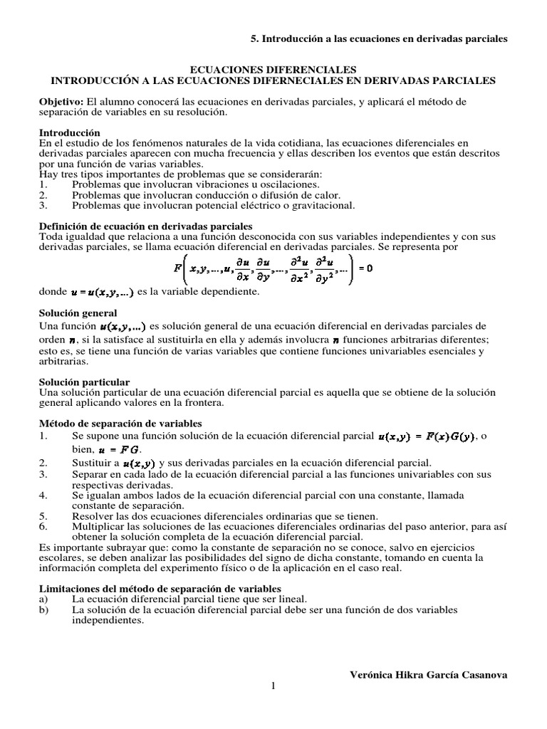 Introducción A Las Ecuaciones en Derivadas Parciales | PDF | Ecuaciones diferenciales | Ecuaciones