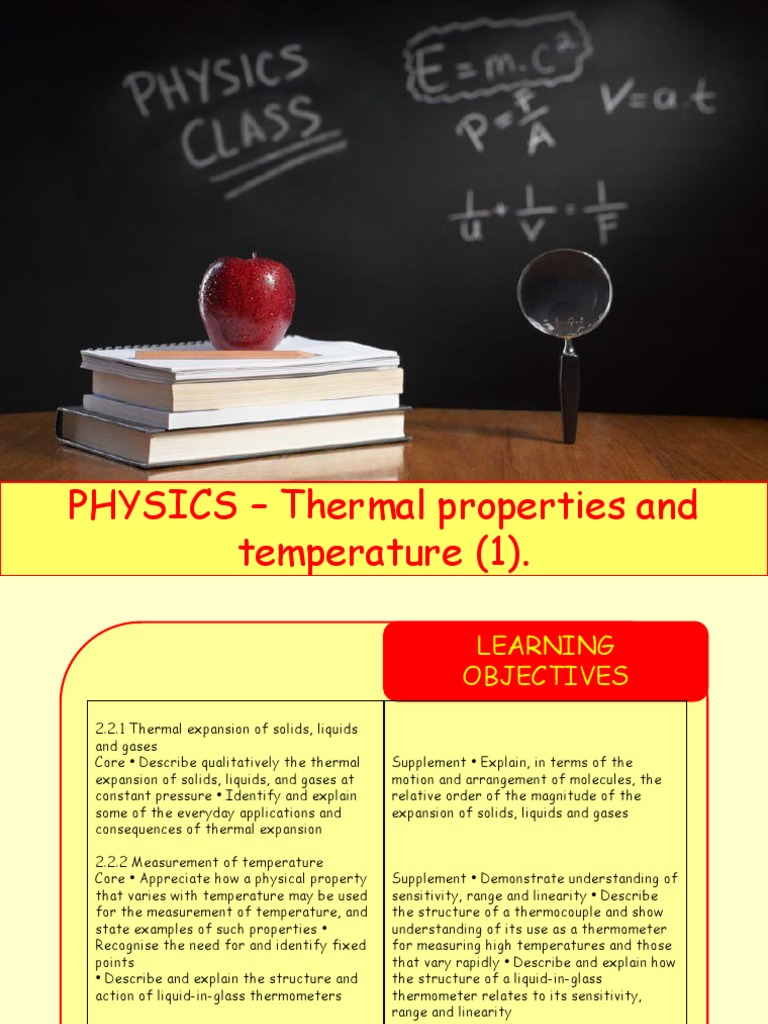 Physics 14 - Thermal Properties and Temperature - 1 | PDF | Thermometer ...