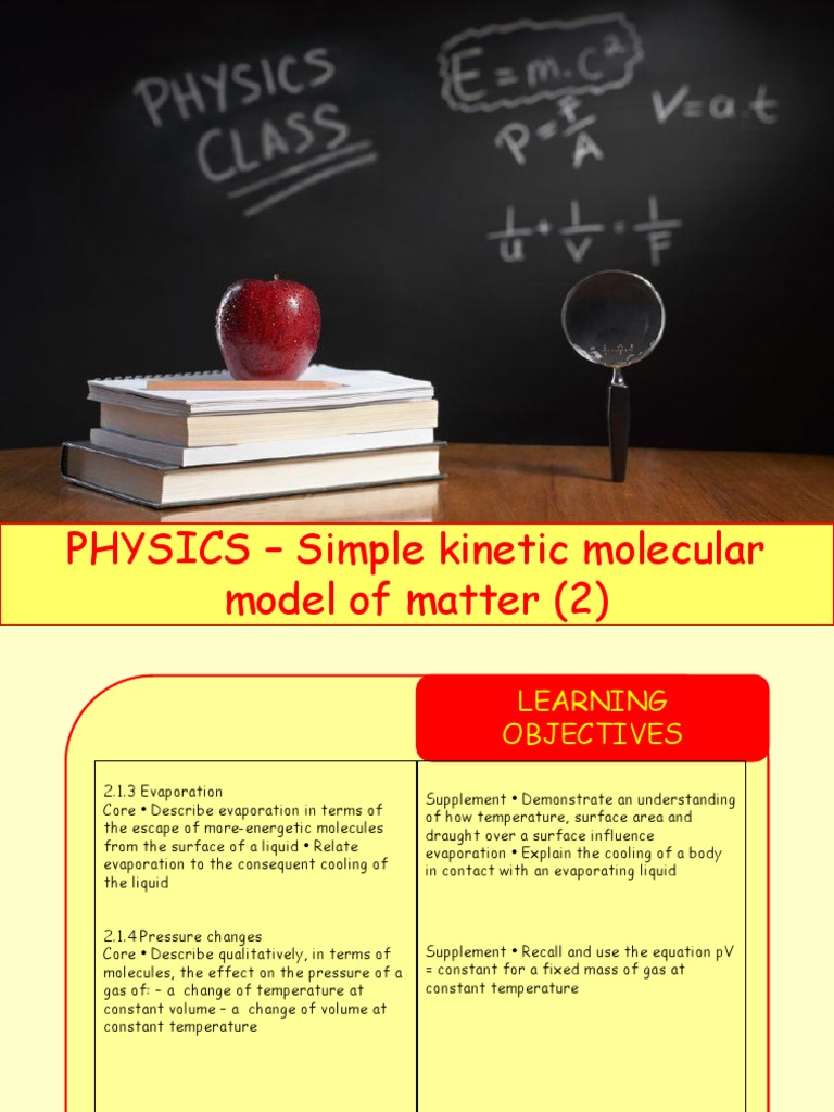 Physics 13 - Simple Kinetic Molecular Model of Matter - 2 | PDF ...