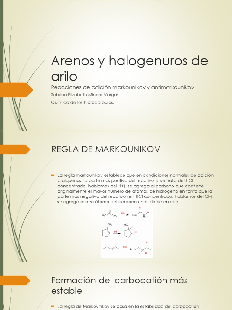 Arenos y Halogenuros de Arilo | PDF