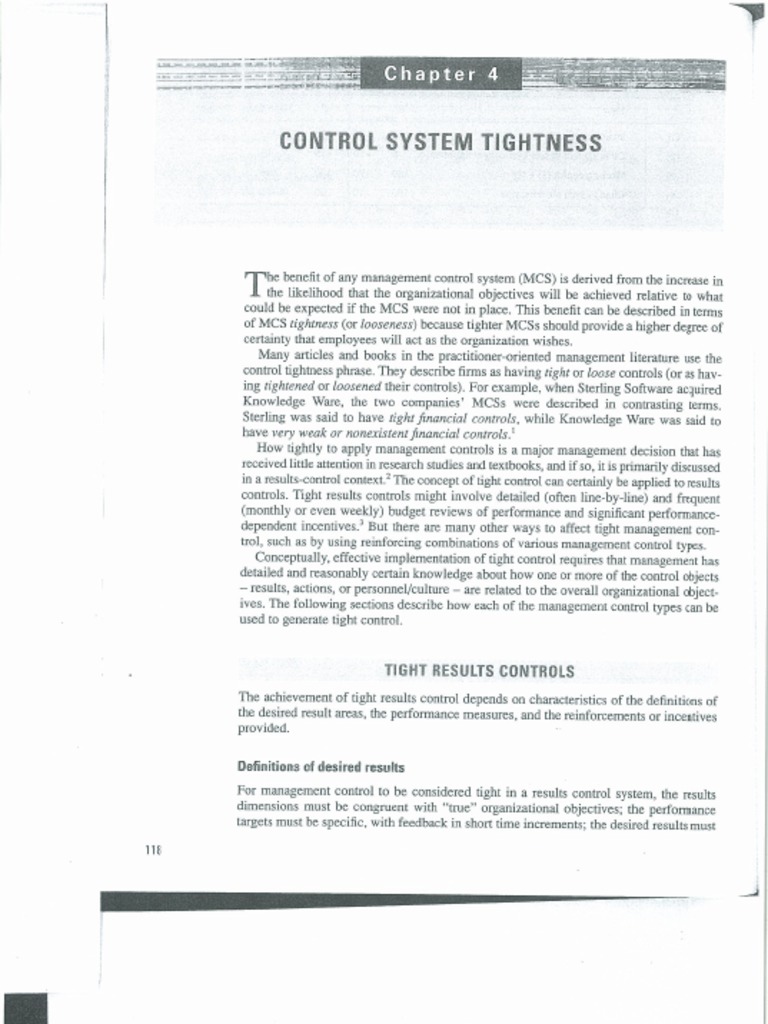 Chapter 4 - Control System Tightness | PDF