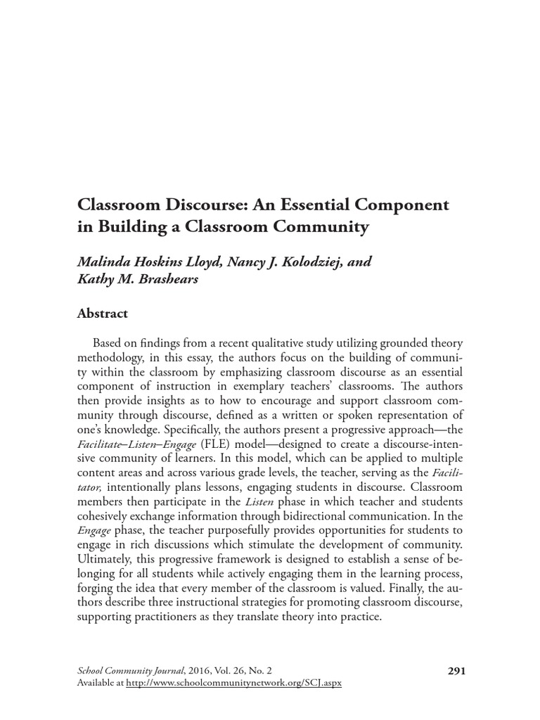 Classroom Discourse | Download Free PDF | Metacognition | Teachers
