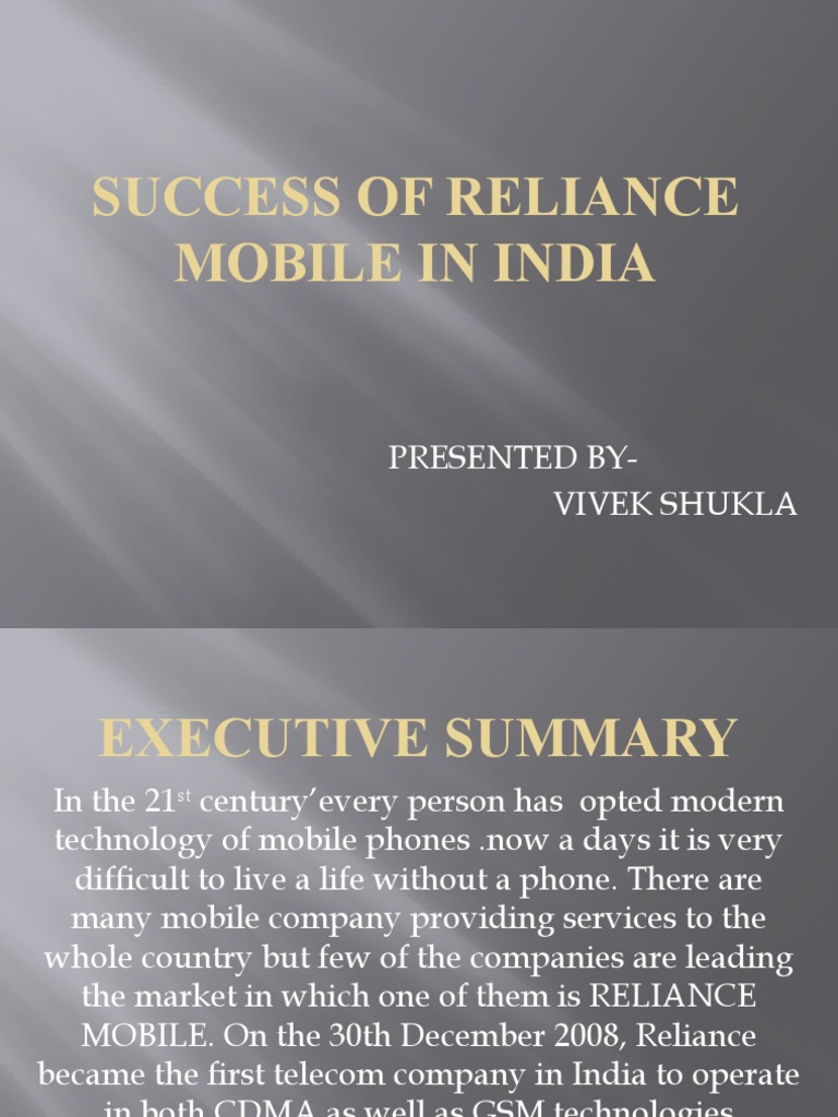 Reliance Mobile's Indian Success | PDF | Technology & Engineering