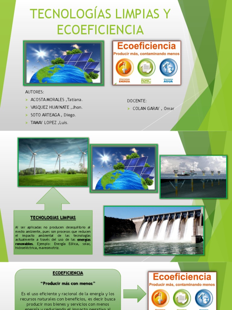 Ejemplos de Tecnologías Limpias y Ecoeficiencia | PDF | Contaminación ...
