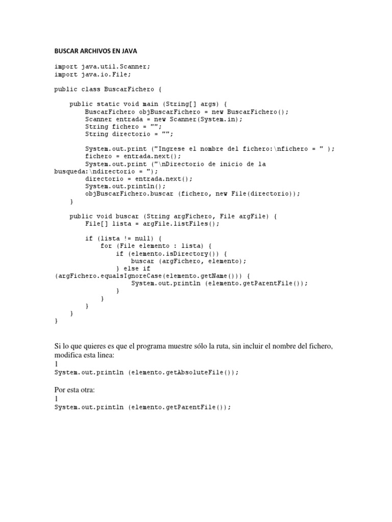 Gestión de Archivos en Java | PDF | Objeto (informática) | Archivo de ...