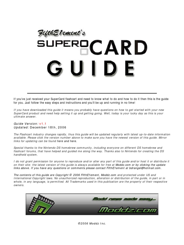 SuperCard Guide v1.1 | PDF | Read Only Memory | Computer File