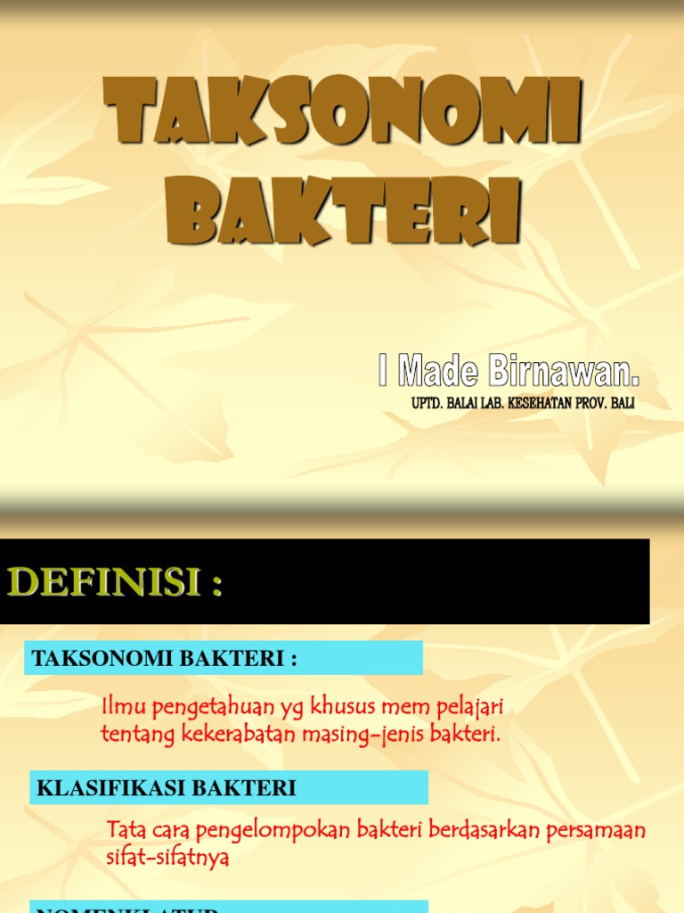 12 Taksonomi Bakteri-I | PDF