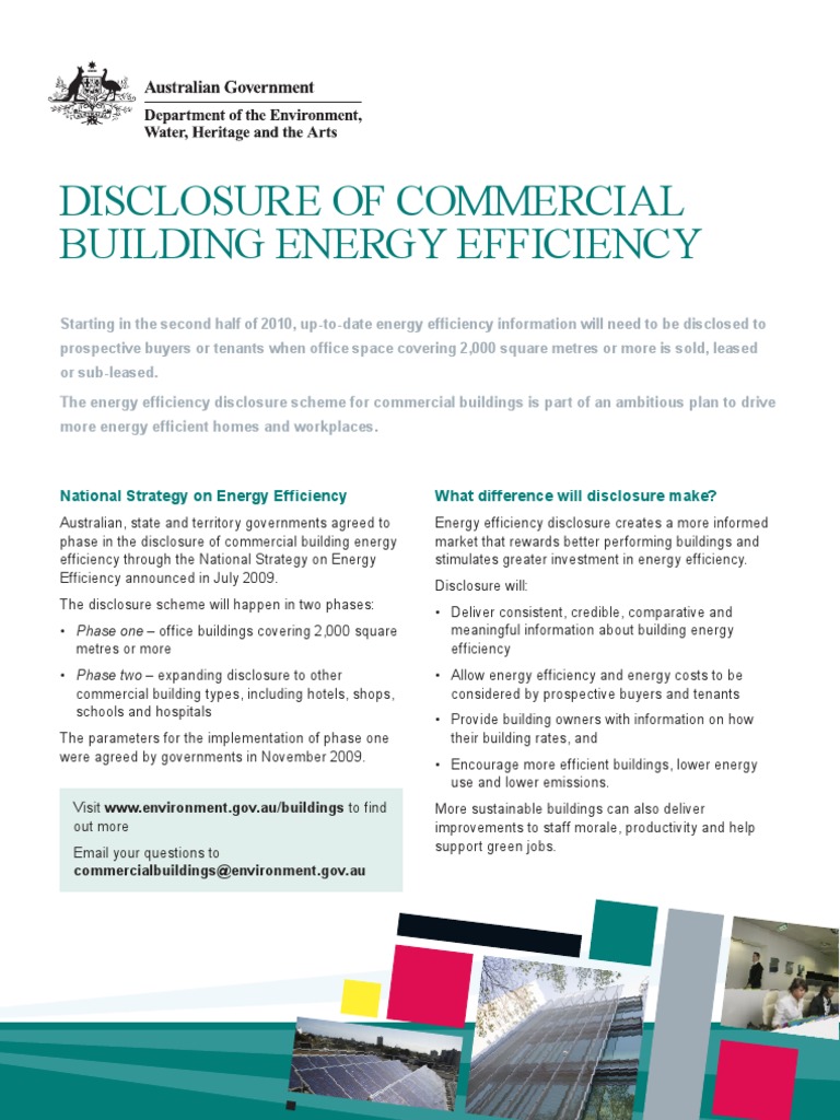 Disclosure of Commercial Building Energy Efficiency | PDF | Lease ...