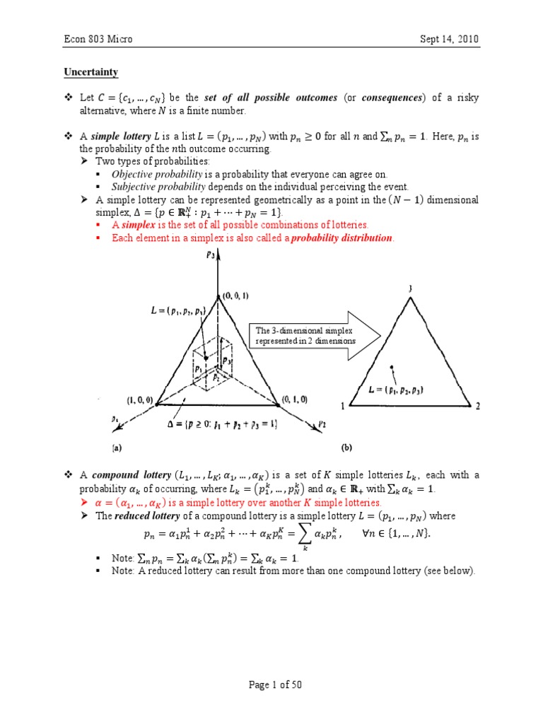 Microeconomics Uncertainty and Expected Utility | PDF | Risk Aversion | Utility